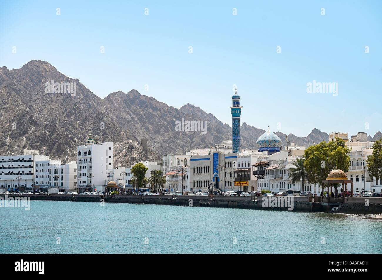 MUSCAT - SEPT 17: Panoramic view of Muscat Muttrah district with ...