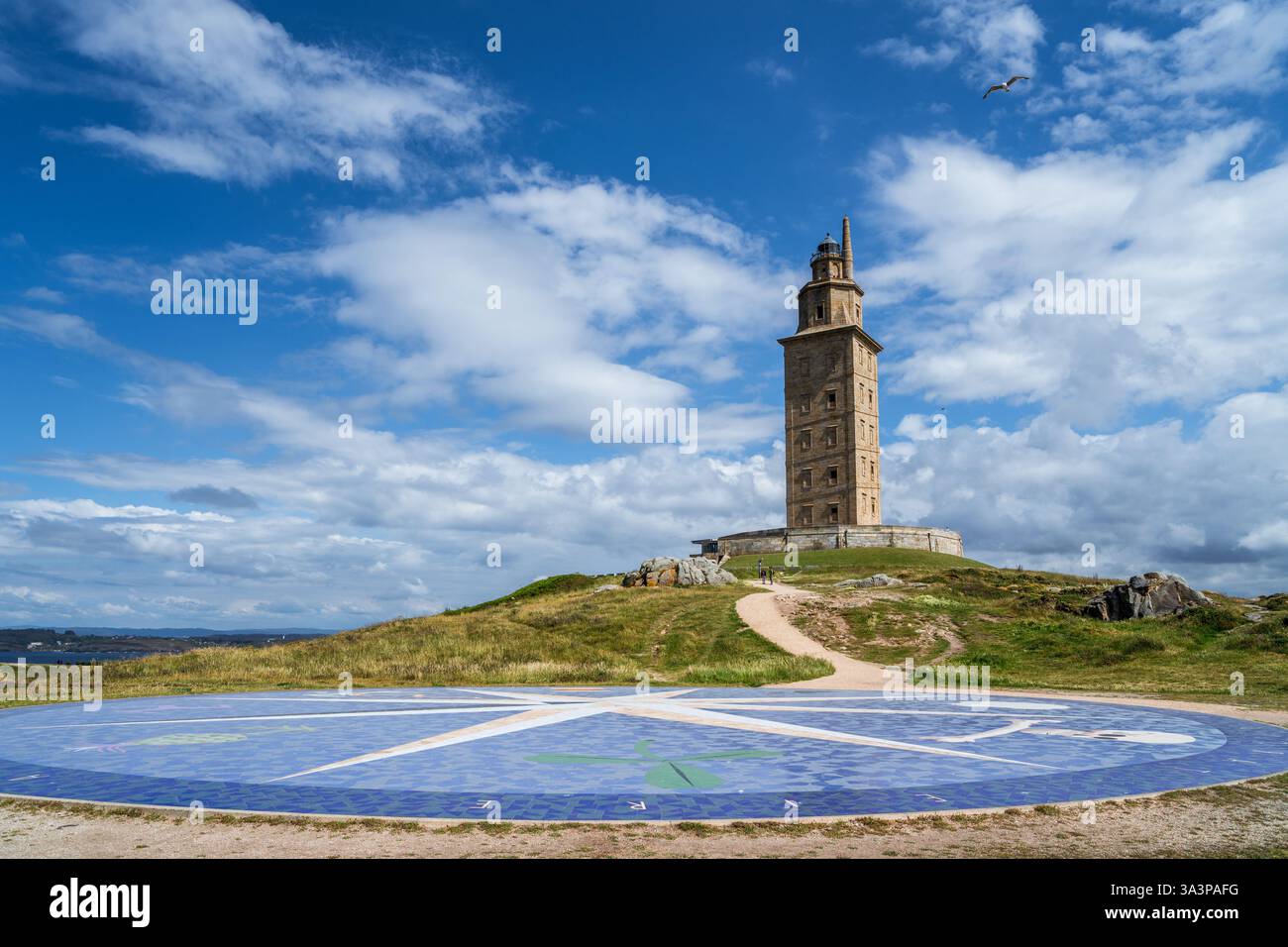 Tower of Hercules in A Coruña, Galicia, Spain. UNESCO World Heritage ...
