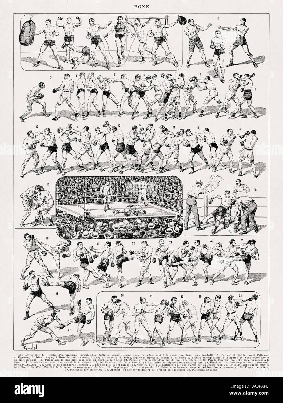 Illustration by Louis Bombled printed in a late 19th century French ...