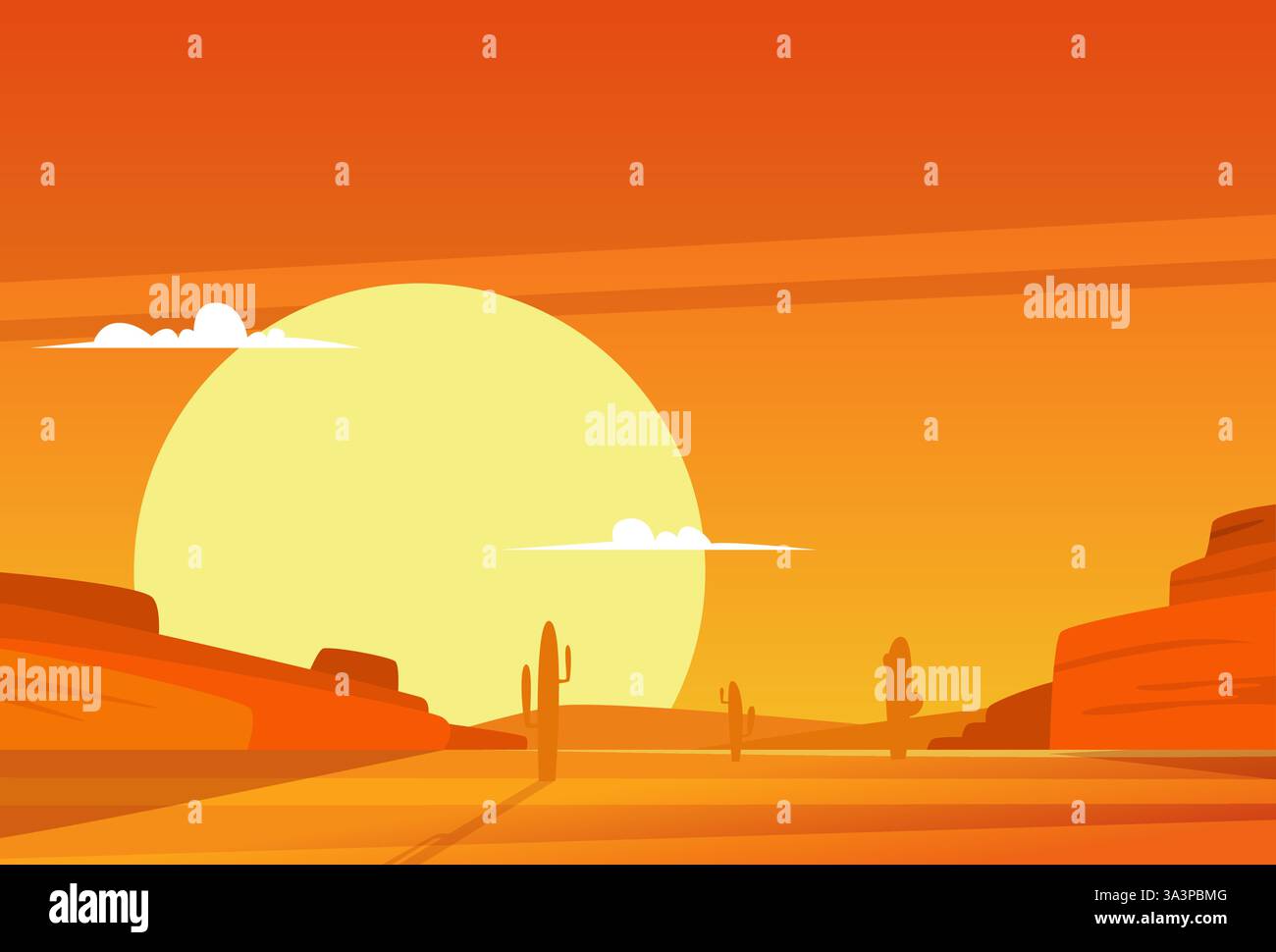 Wild west landscape. outdoor western arizona background Stock Vector ...