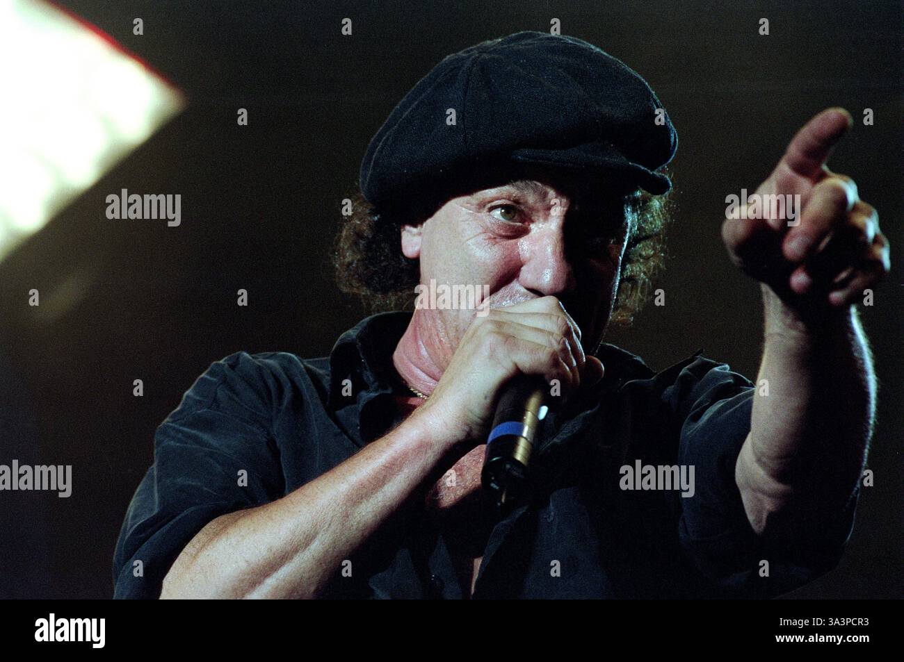 Torino Italy 04/07/2001: Brian Johnson singer of the ACDC, Australian ...