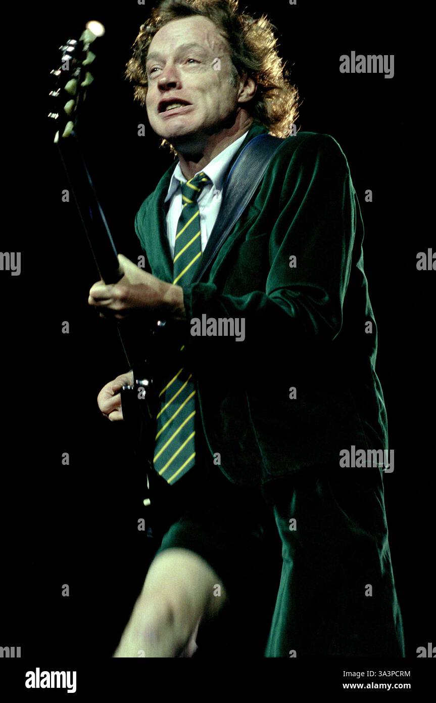 Torino Italy 04/07/2001: Angus Young guitarist of the ACDC, Australian ...