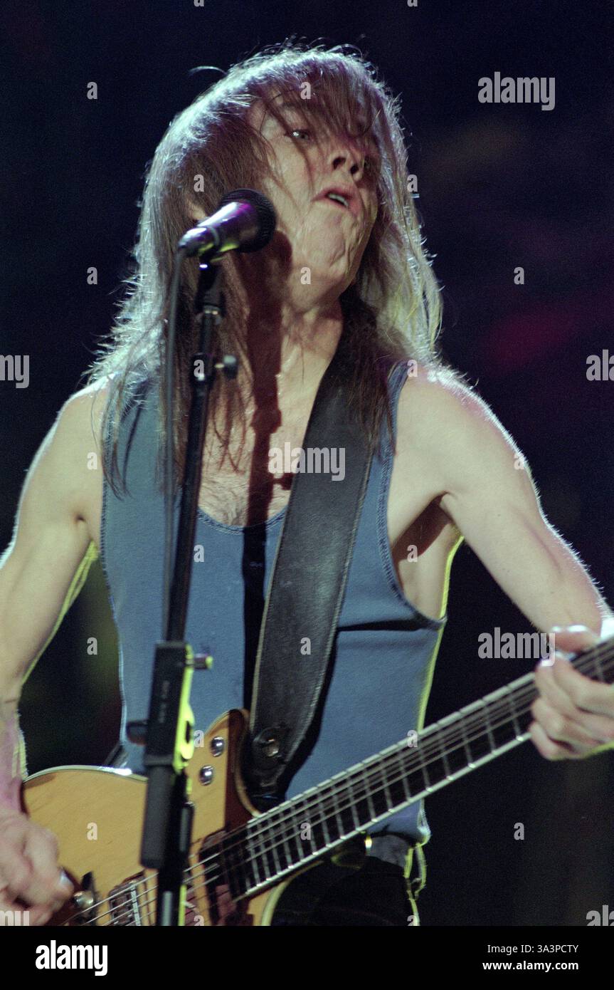 Torino Italy 04/07/2001: Malcolm Young guitarist of the ACDC Australian ...