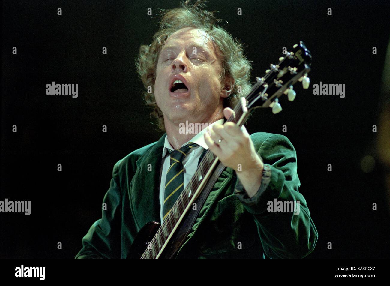 Torino Italy 04/07/2001: Angus Young guitarist of the ACDC, Australian ...