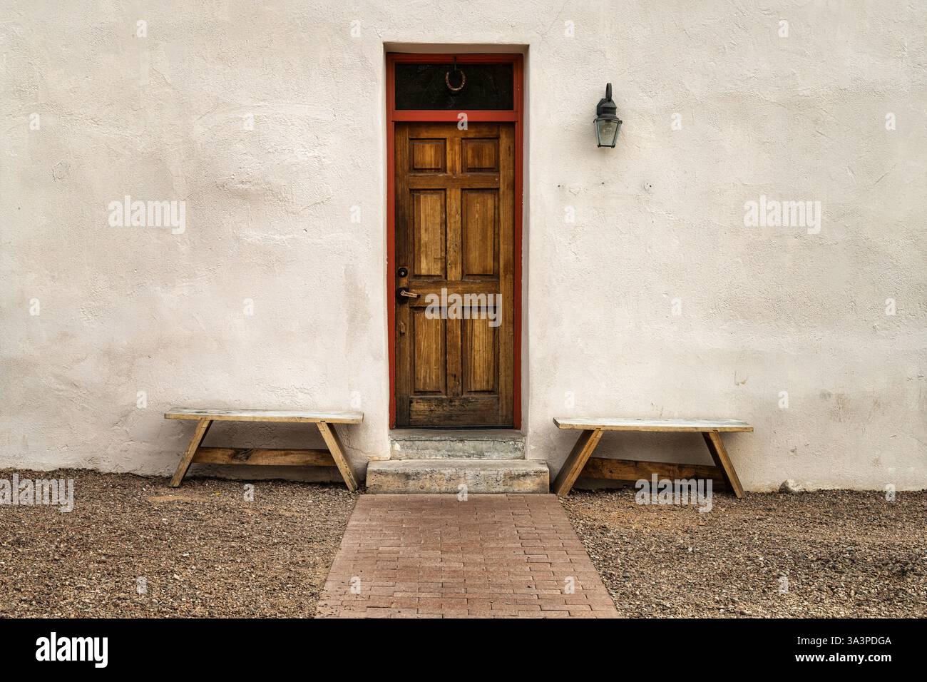 Colorful Adobe Home in the Barrio in Tucson, Arizona Stock Photo - Alamy