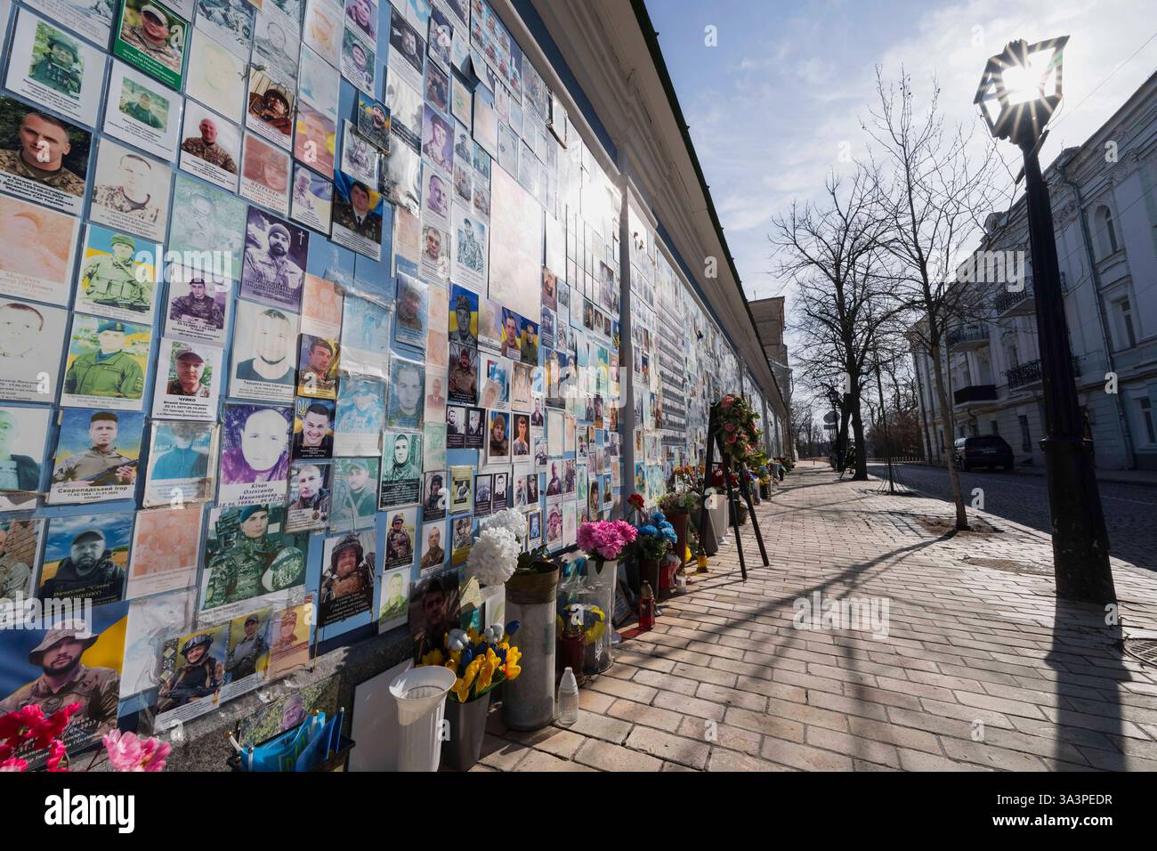 Pictures of fallen soldiers on the Memory wall of fallen defenders of ...