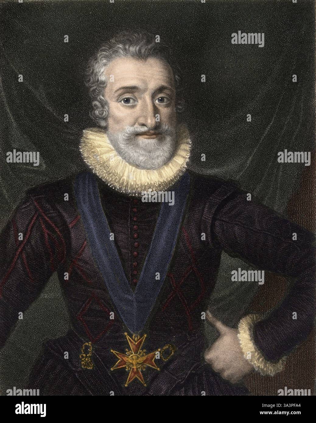 Portrait of Henri IV (1553-1610) - Order of the Holy Spirit - Bust of ...