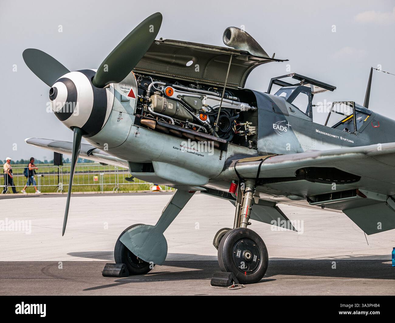 Berlin, Germany - June.10.2010: Messerschmitt Bf-109G-4 fighter with ...