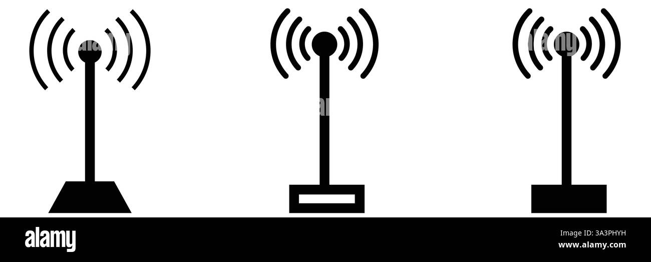 Cell phone tower icon on white background. Wireless technology. Icon ...