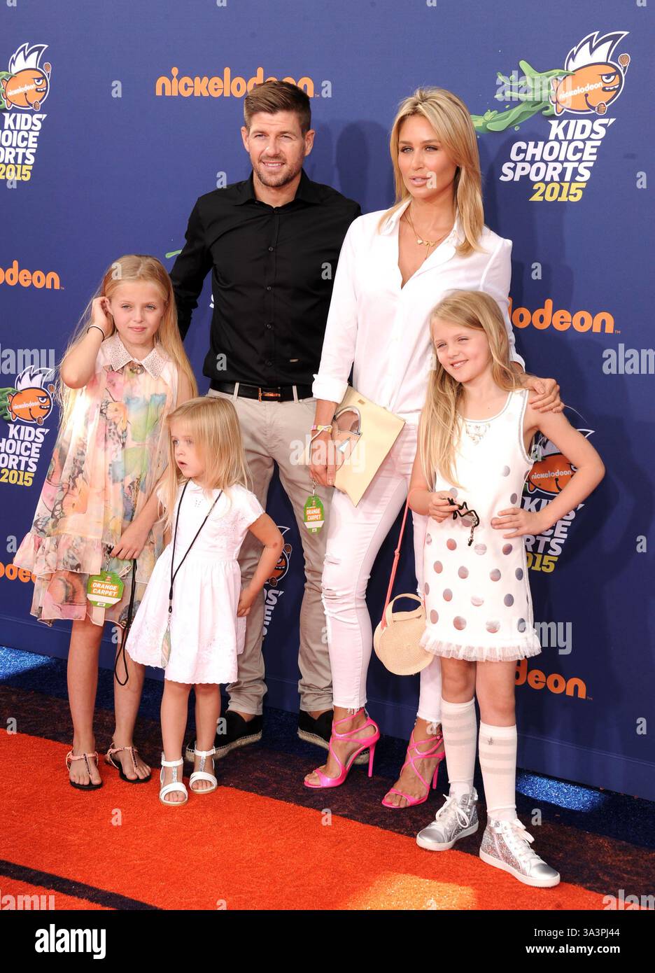 Steven Gerrard and Alex Gerrard with their daughters Lilly-Ella Gerrard ...