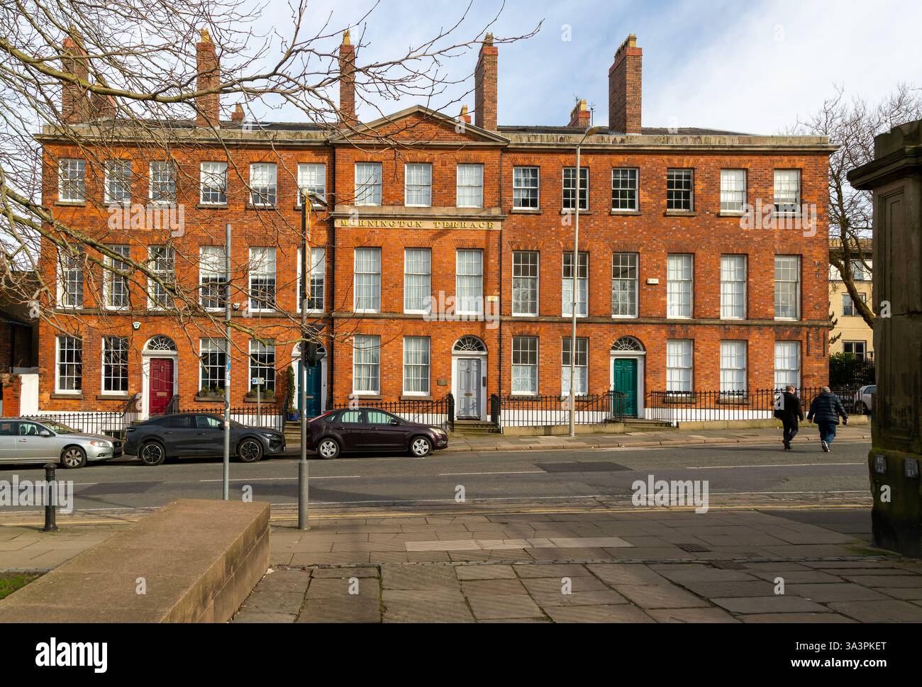 Mornington Terrace row of red brick houses, Georgian quarter ...