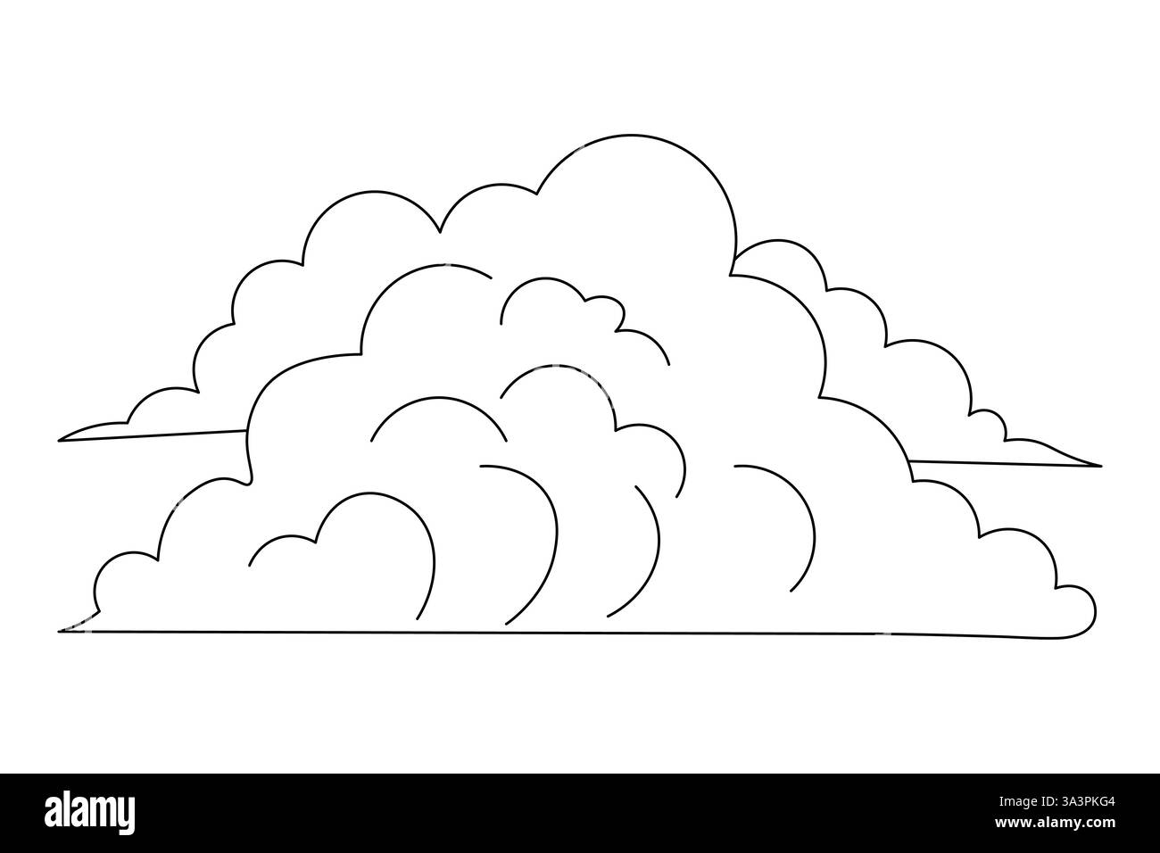 Cloud line drawing hi-res stock photography and images - Alamy