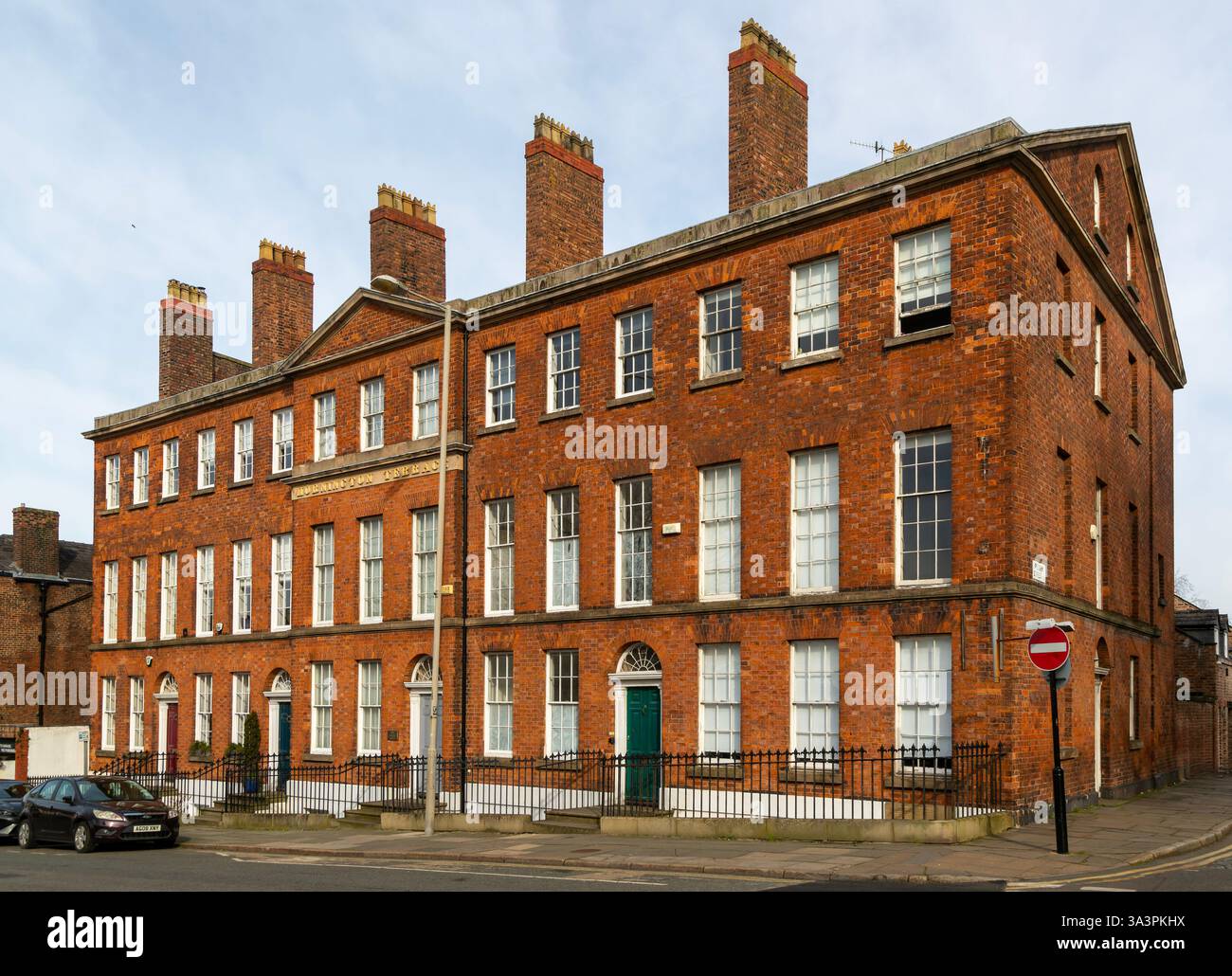 Mornington Terrace row of red brick houses, Georgian quarter ...
