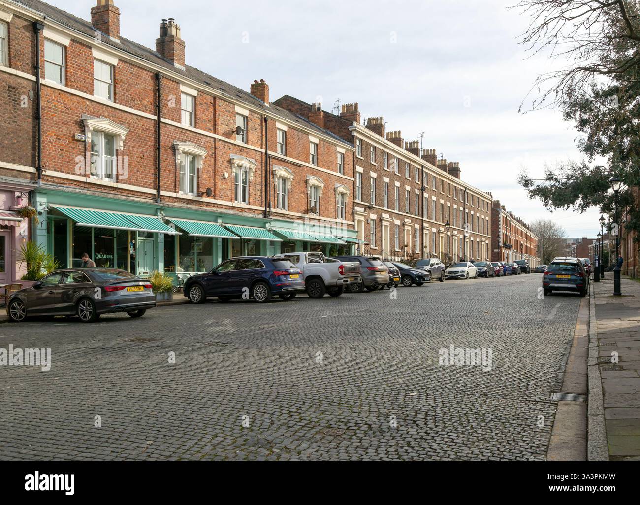 Historic houses and shops in Falkner Street, Georgian quarter ...