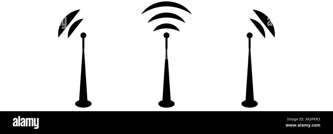 Signal tower icon, illustration, vector on a white background Stock ...