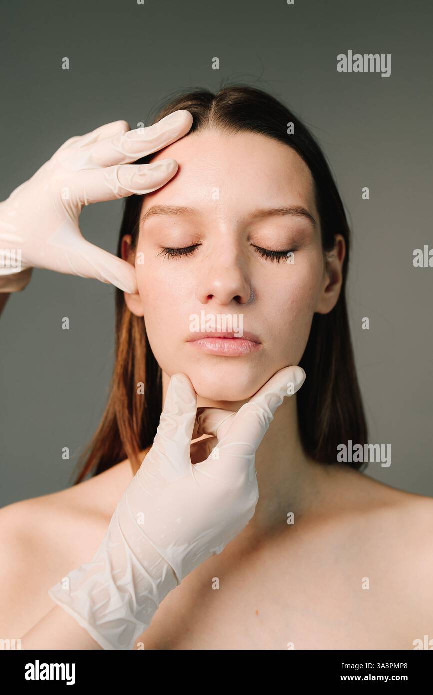 Face building. Contour plastic for correcting the shape of the face ...