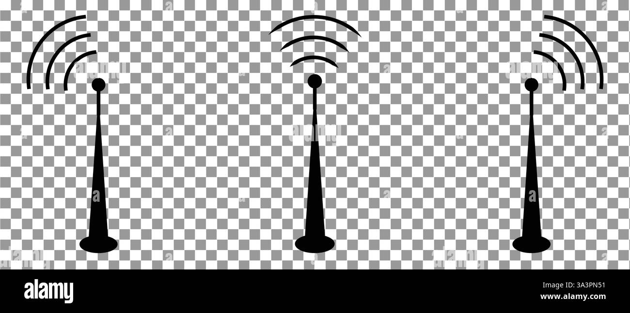 Radio tower icon. Communication tower of mobile radio base station Stock Vector Image & Art - Alamy