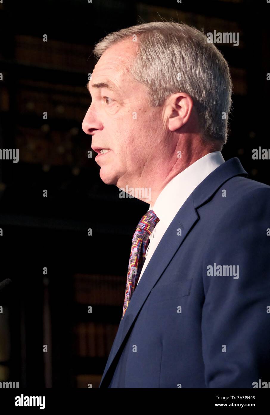 London, UK. 17th Mar 2025. Reform Party UK press conference. Nigel ...