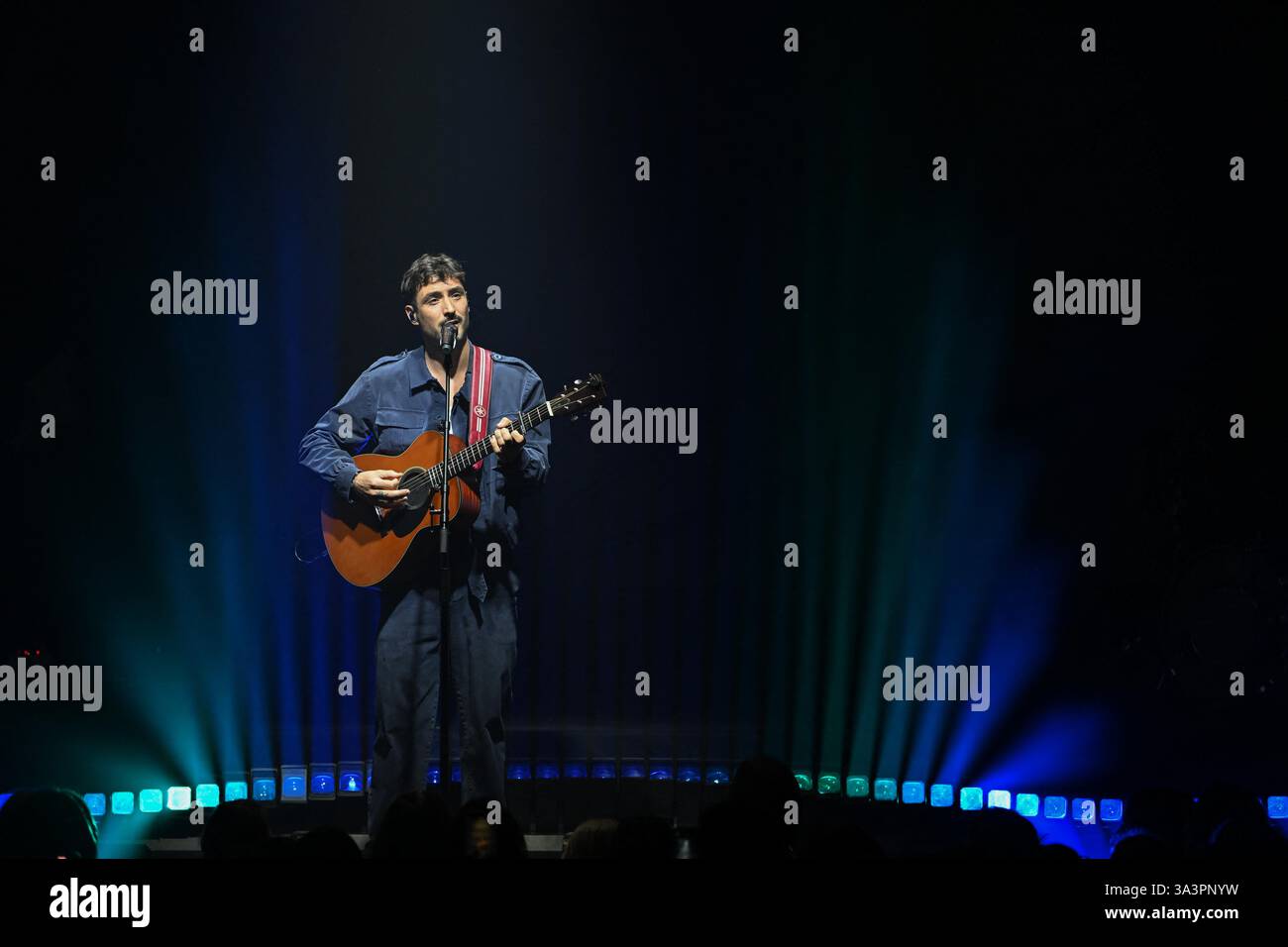 Jeremy Frerot performs at the Cigale in Paris, France on March 13, 2025 ...