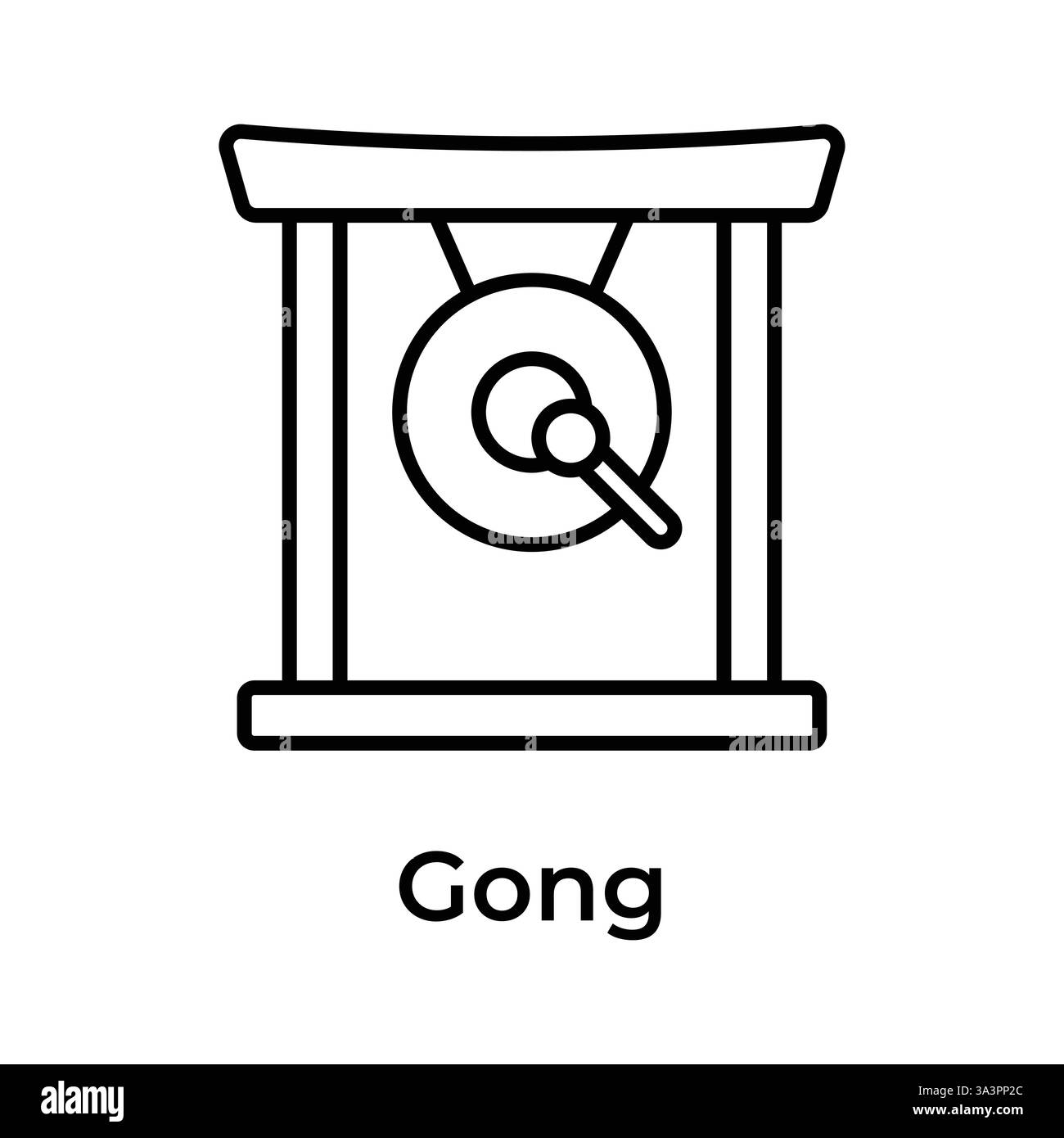 Chinese Bell vector icon in modern and trendy style Stock Vector Image ...