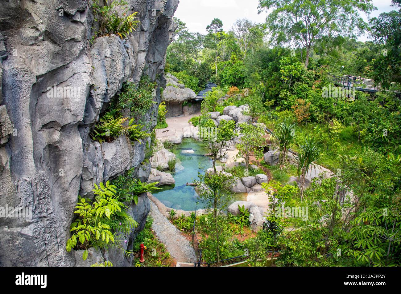 the Entry Gorge of Rainforest Wild Asia, the 5th zoo in SIngapore, Asia ...