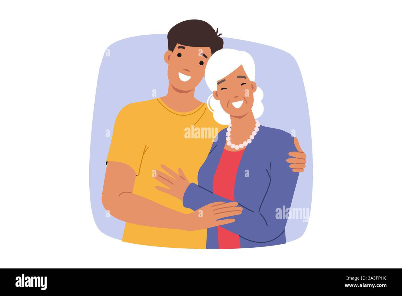 Caring for elderly generations Stock Vector Images - Alamy