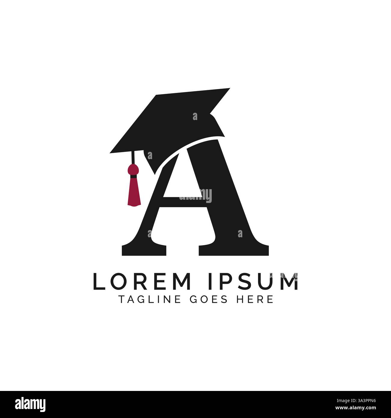 Letter A with Graduation Cap Logo. Alphabet A Education Hat icon Stock Vector Image & Art - Alamy