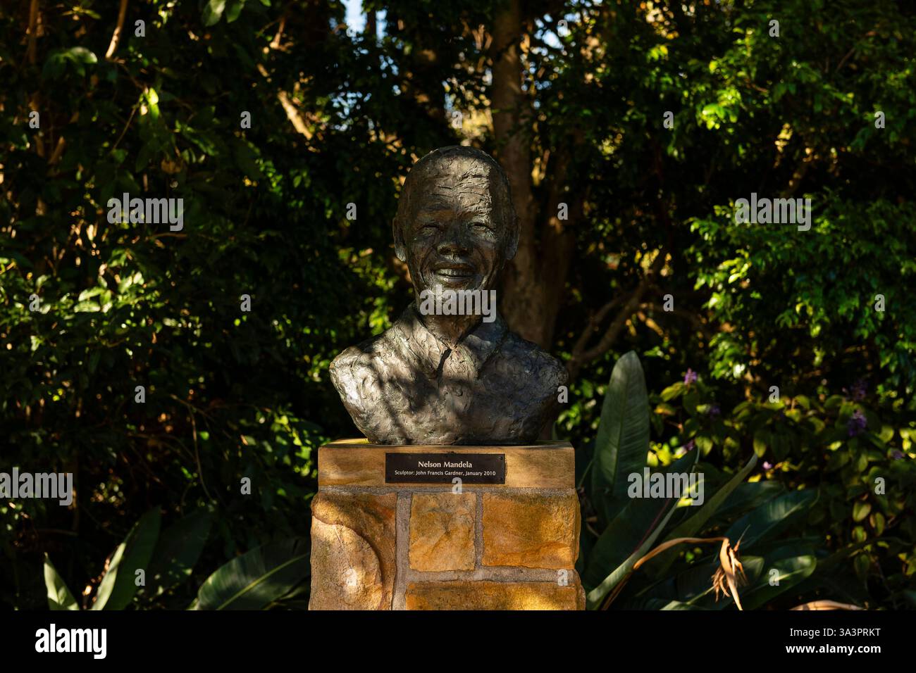 Nelson Mandela sculpture at the National botanical Gardens Cape Town it ...