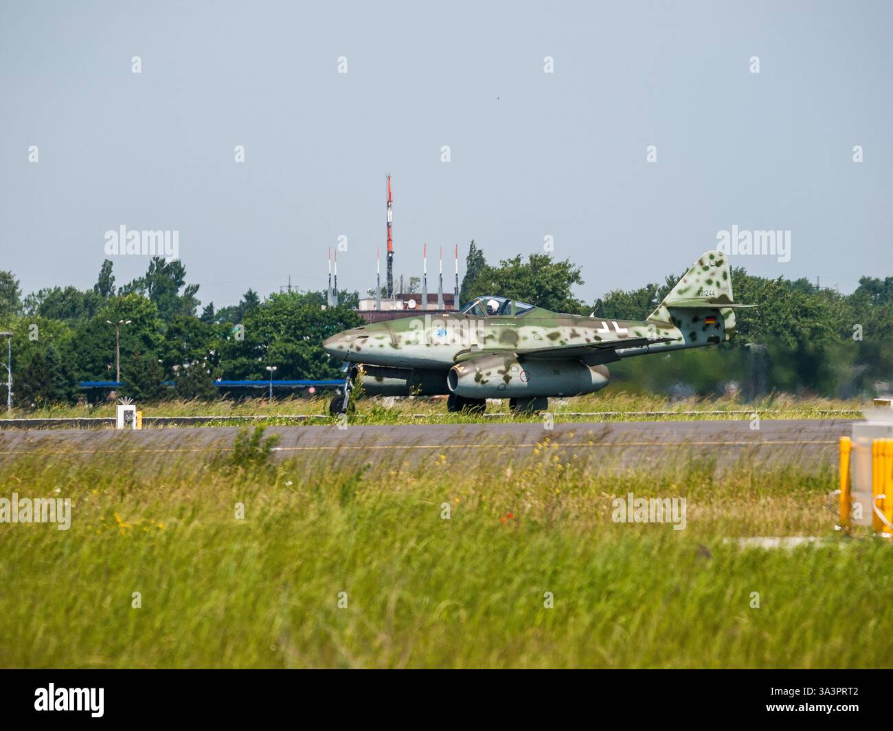 Berlin, Germany - June.10.2010: The Messerschmitt Me-262 A-1c Schwalbe fighter Jet in ILA 2010 ...