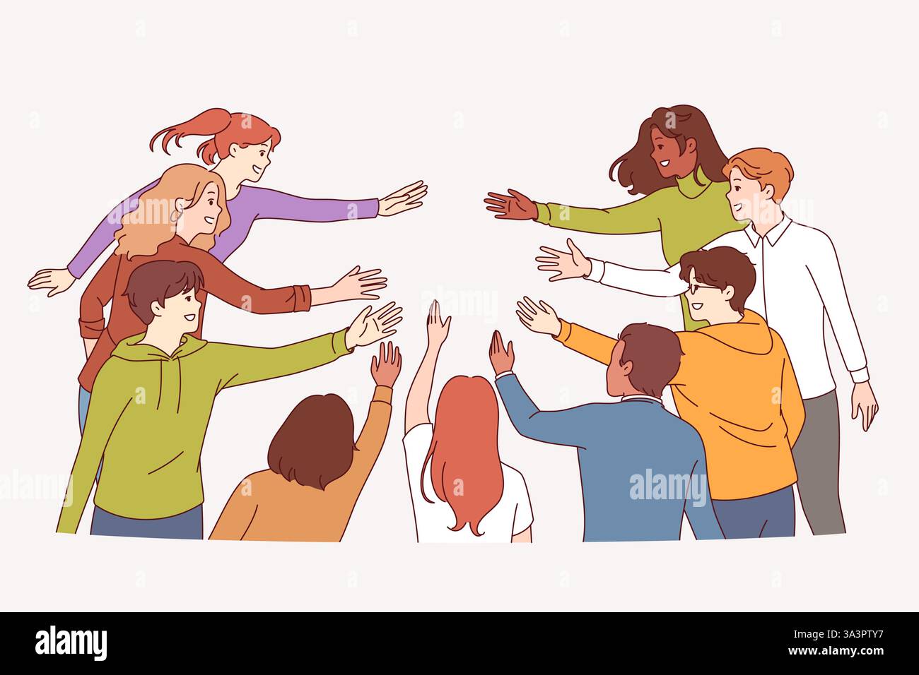 Uniting people Stock Vector Images - Alamy