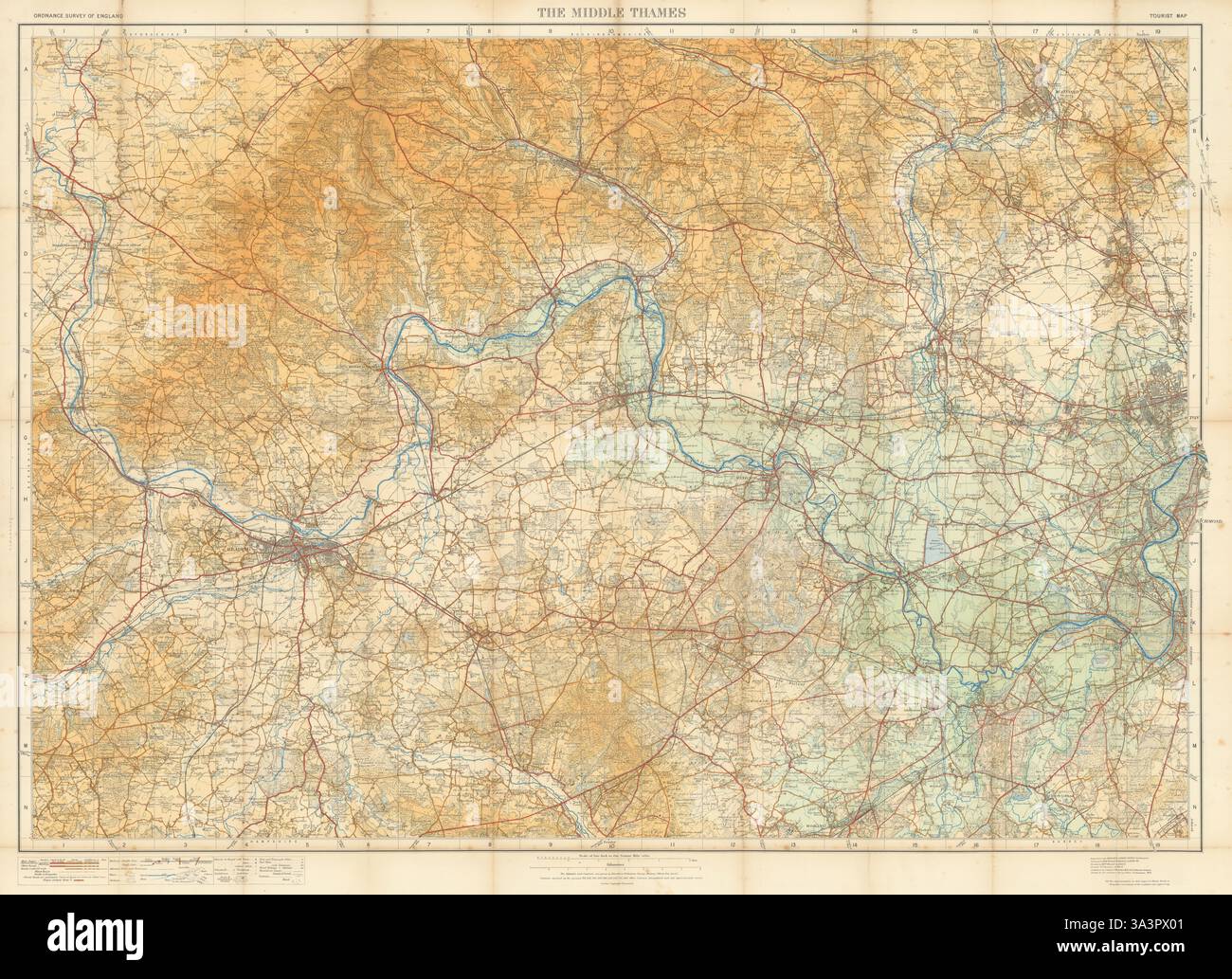 The Middle Thames Valley & Chilterns - Ordnance Survey Tourist Map 1923 ...