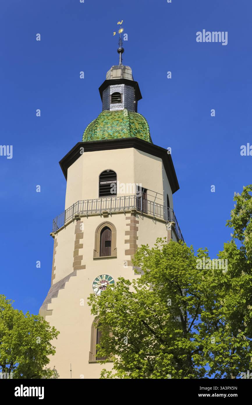 Protestant town church, Gothic church building, parish church, sacral ...