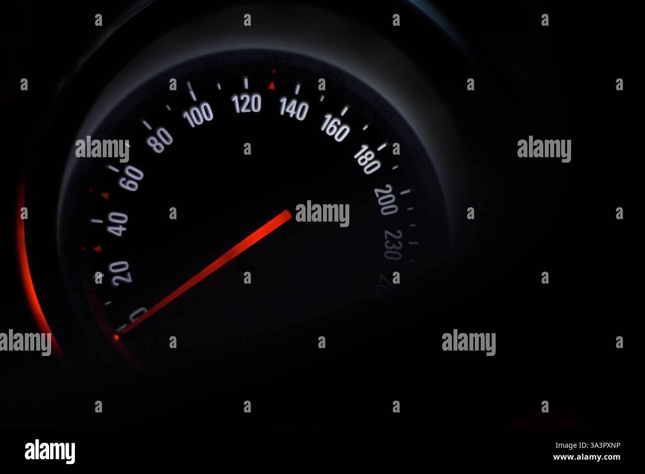 Car speedometer with night illumination to display horizontal speed ...
