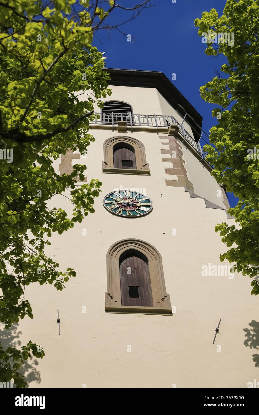 Protestant town church, Gothic church building, parish church, sacral ...