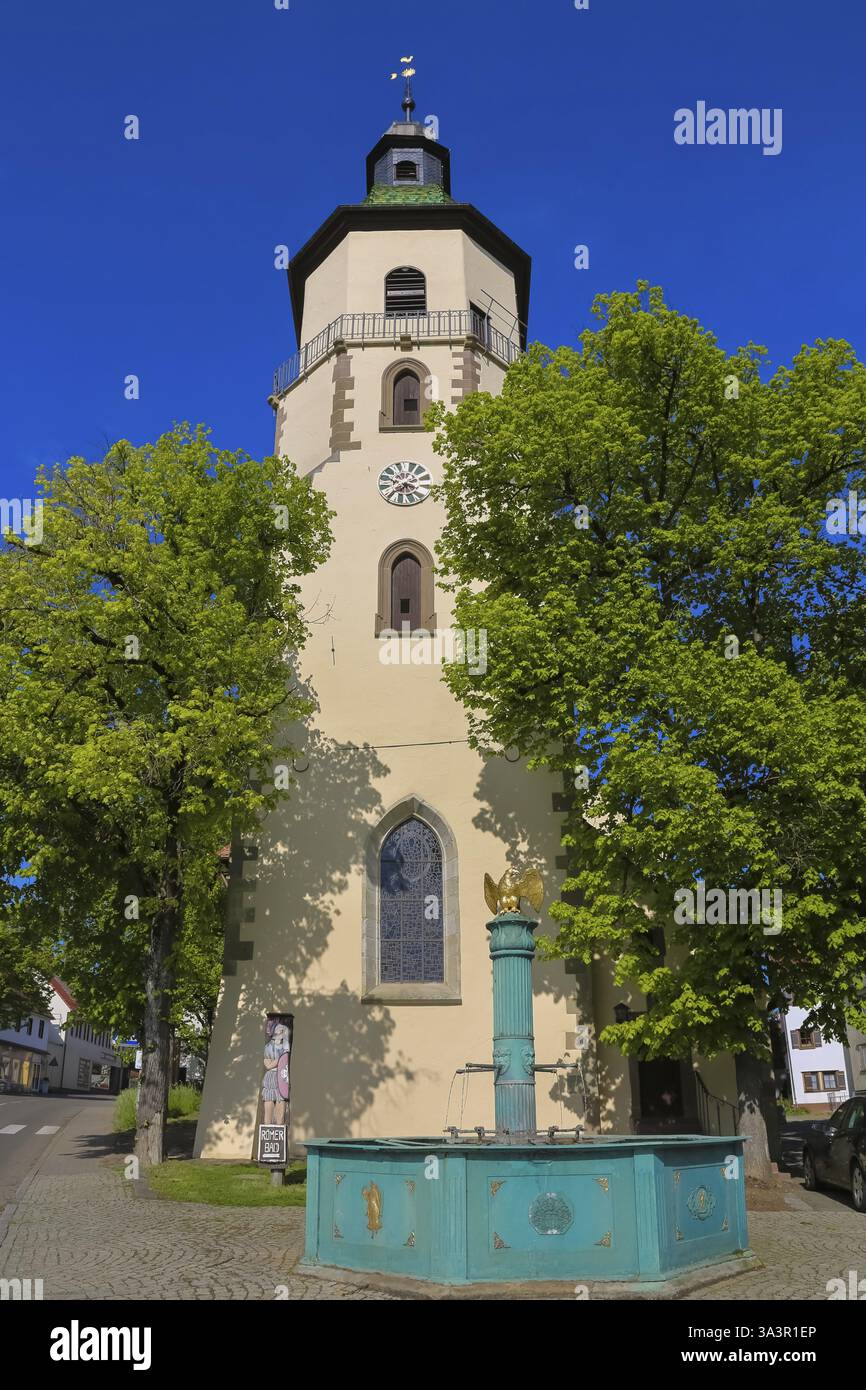 Protestant town church, Gothic church building, parish church, sacral ...