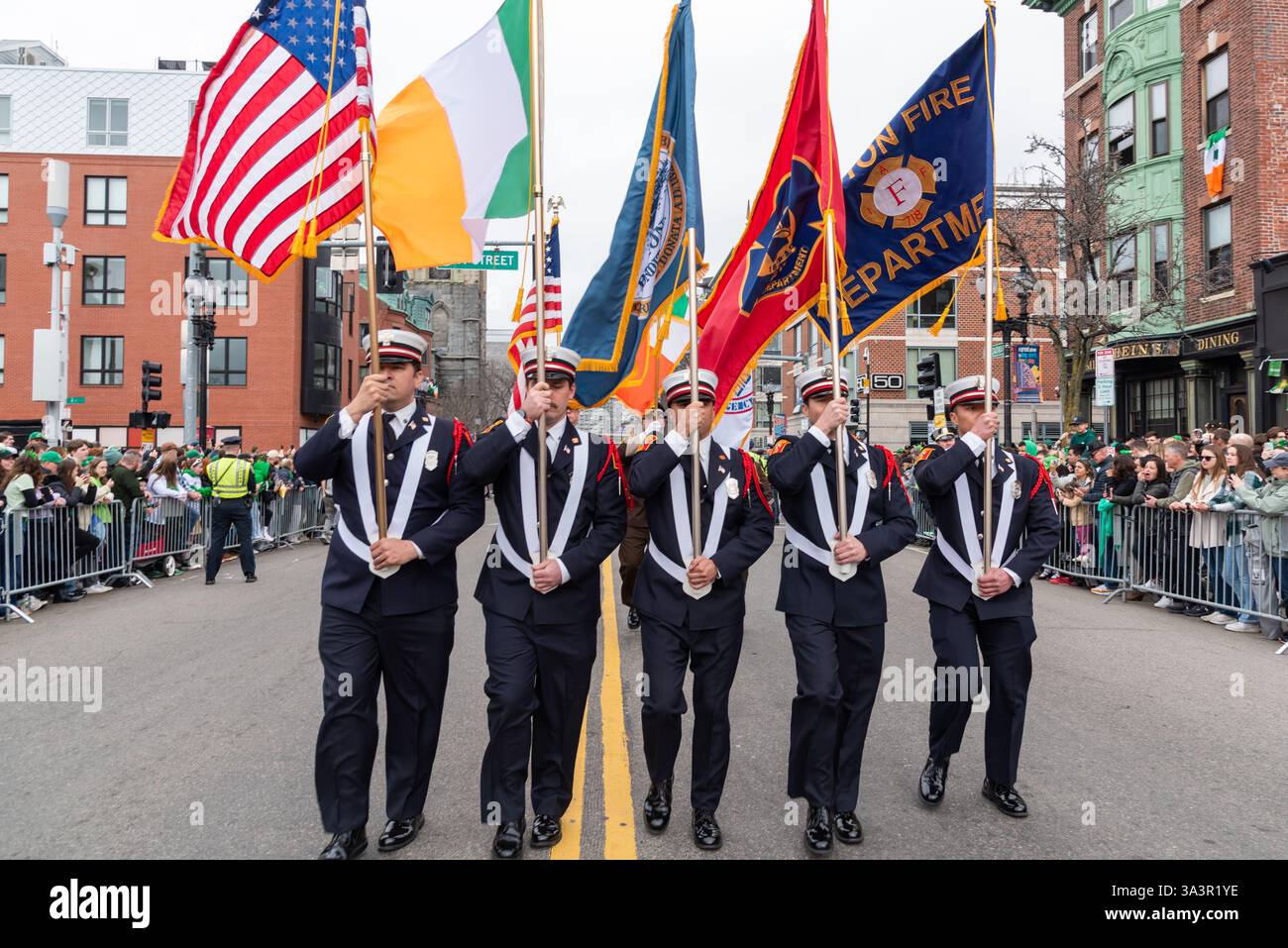 Boston Fire Department Honor Guard at the 2025 South Boston St Patrick ...