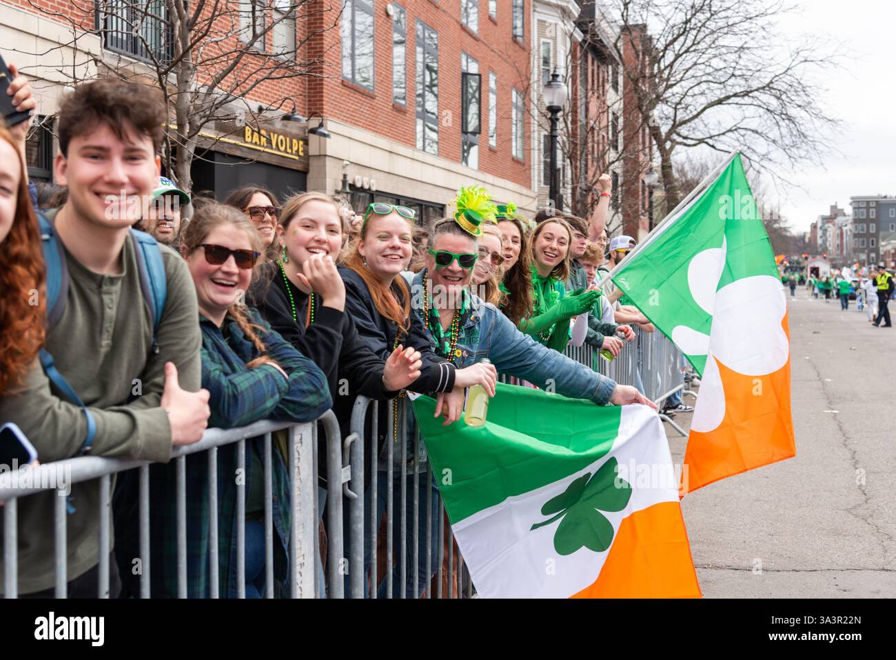 The crowd enjoying themselves at the annual South Boston St Patrick's ...