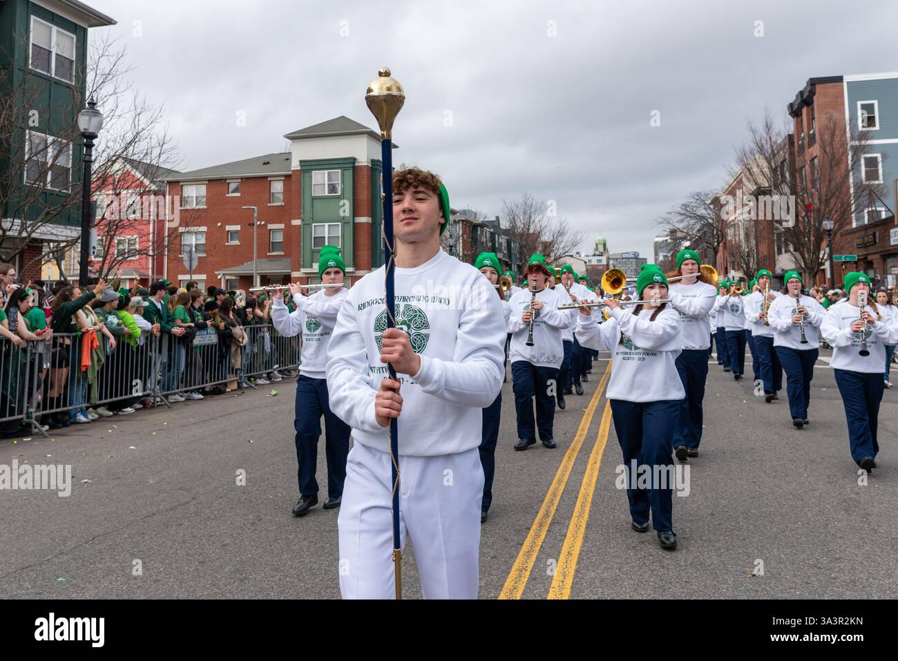 Ringgold High School Marching Band at the 2025 South Boston St Patrick ...