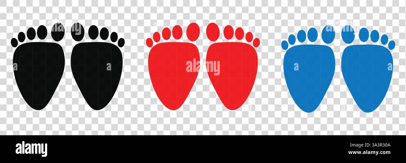 Human feet silhouette icon, stylized hand drawn footprints. Isolated ...