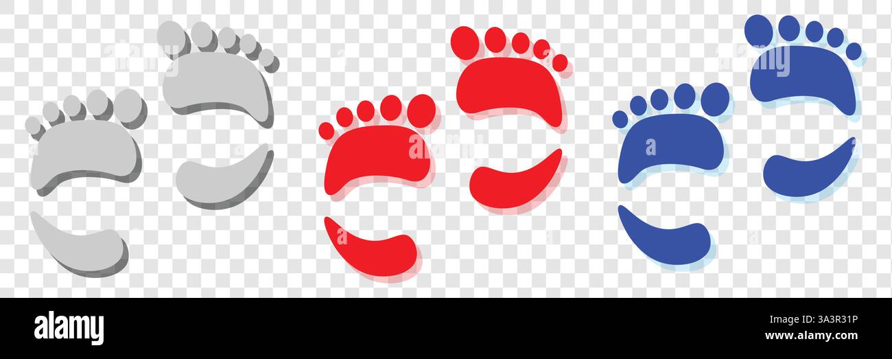 Baby feet collection with monogram Stock Vector Image & Art - Alamy