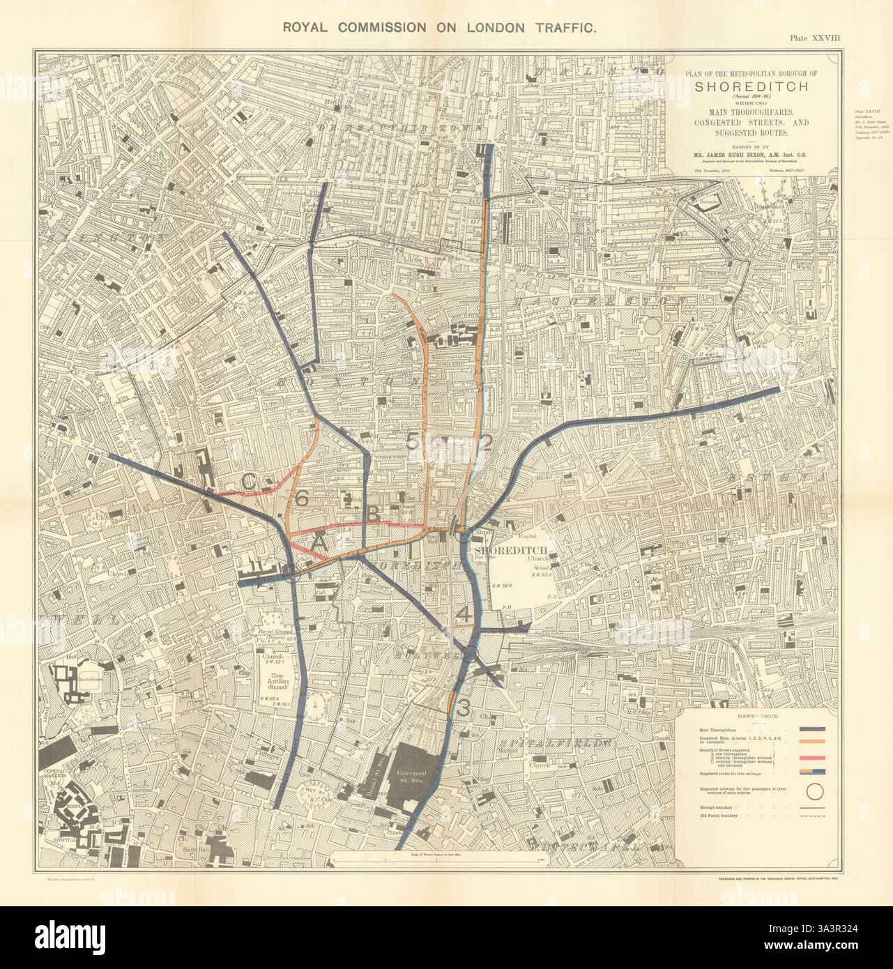 Shoreditch main roads, congestion, proposed improvements & tube lines ...