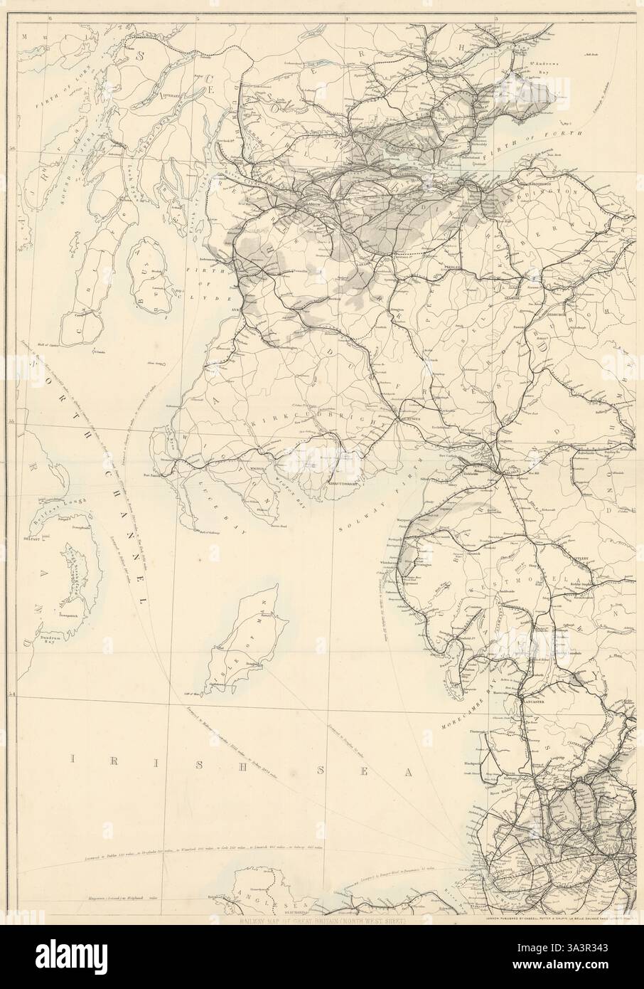 "Great Britain showing all the railways…" NW England & Scotland. DOWER ...