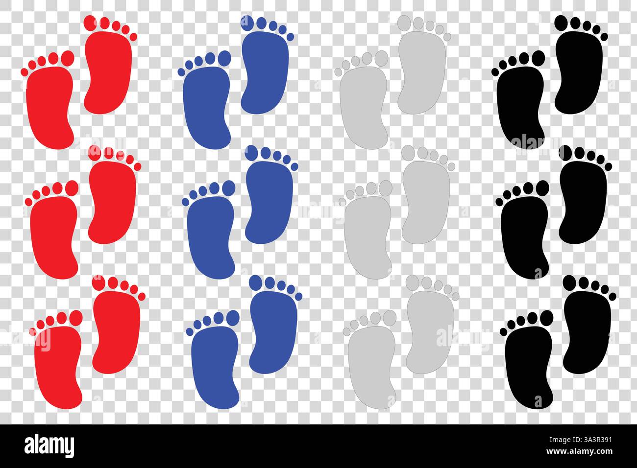 Human feet silhouette icon, stylized hand drawn footprints. Isolated ...