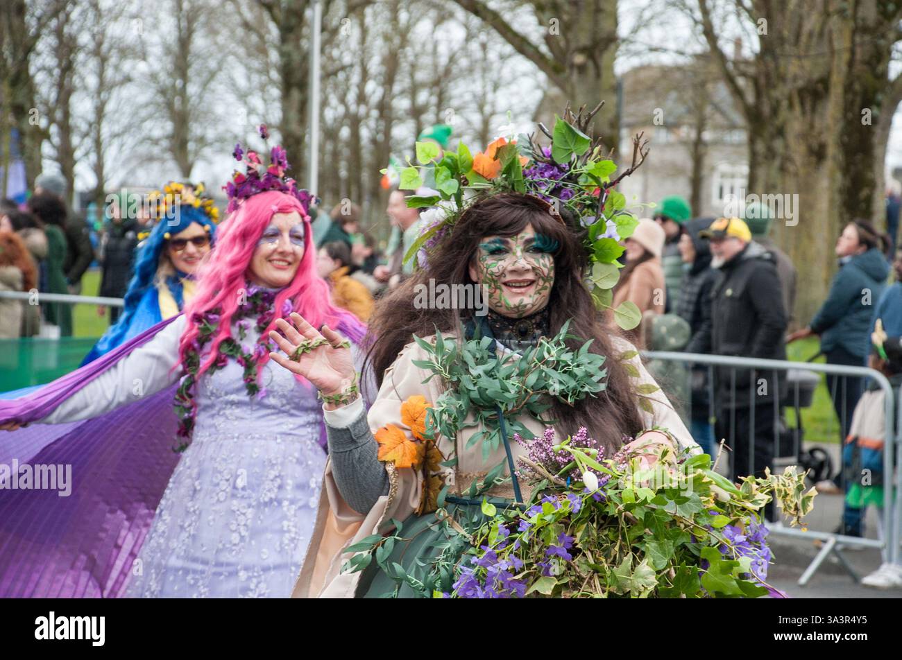 Limerick City. Ireland. Thousands of people attending the St Patrick's ...