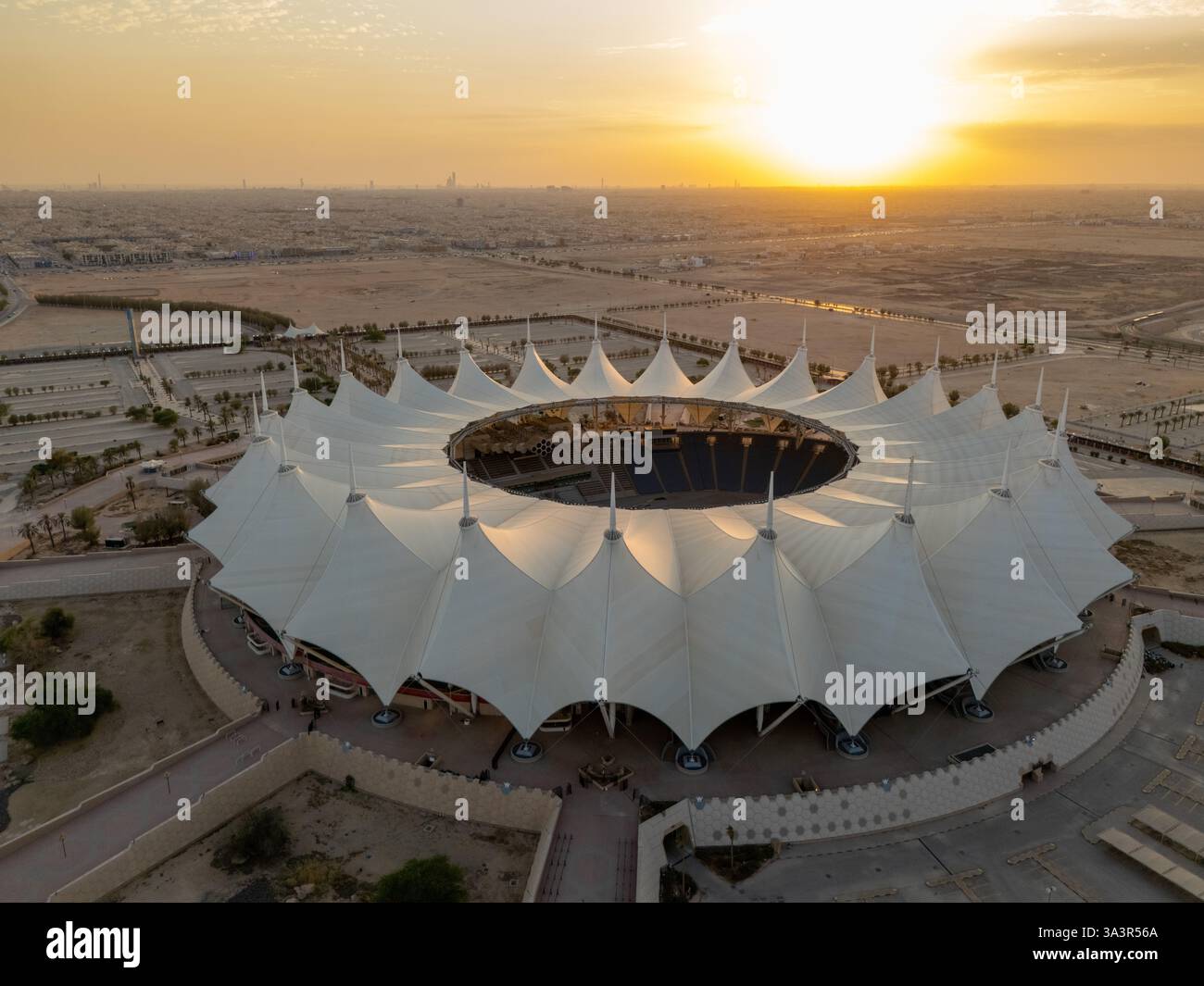 Aerial View of Riyadh Stadium Sunrise Stock Photo - Alamy
