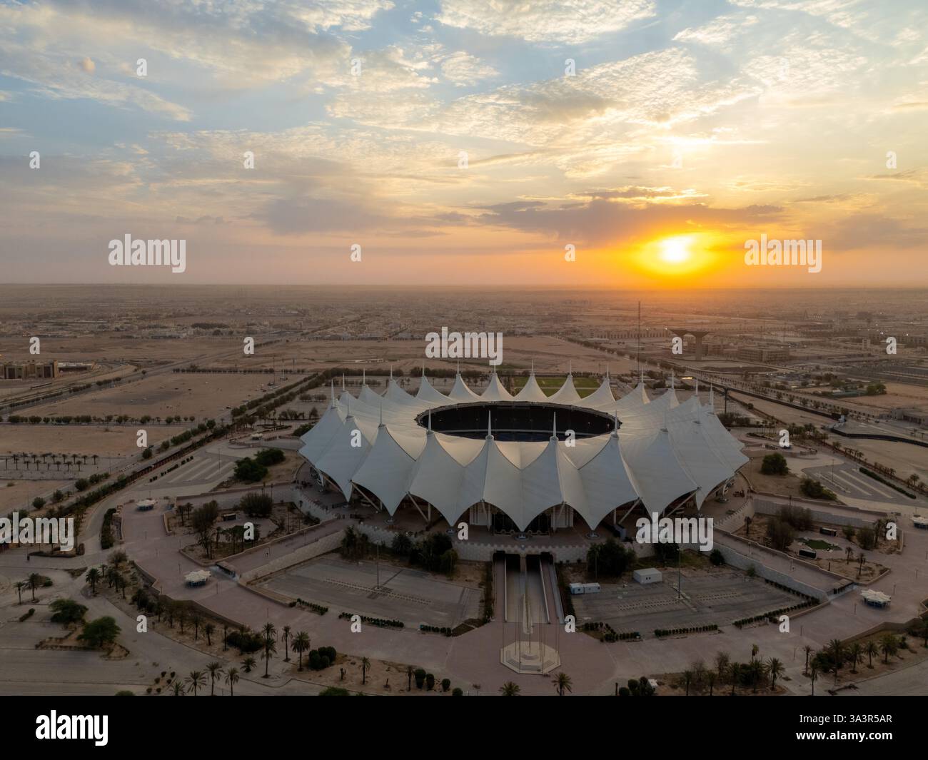 Aerial View of Riyadh Stadium Sunrise Stock Photo - Alamy