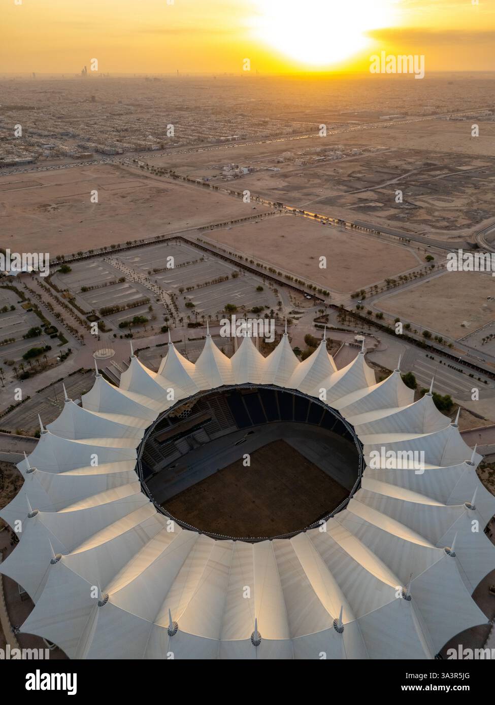 Aerial View of Riyadh Stadium Sunrise Stock Photo - Alamy