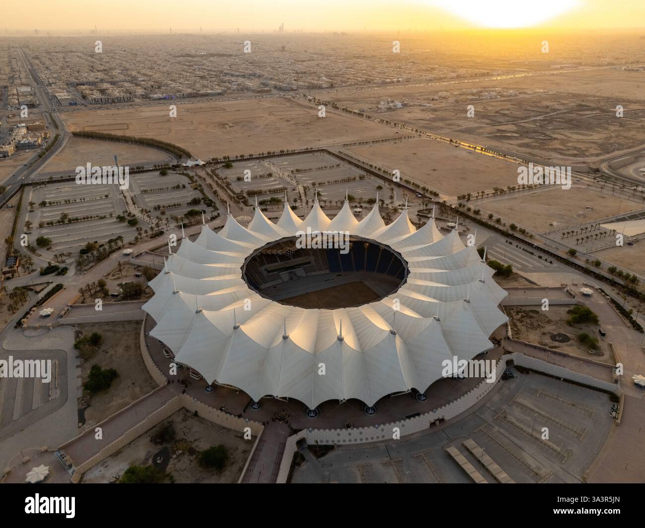 Aerial View of Riyadh Stadium Sunrise Stock Photo - Alamy