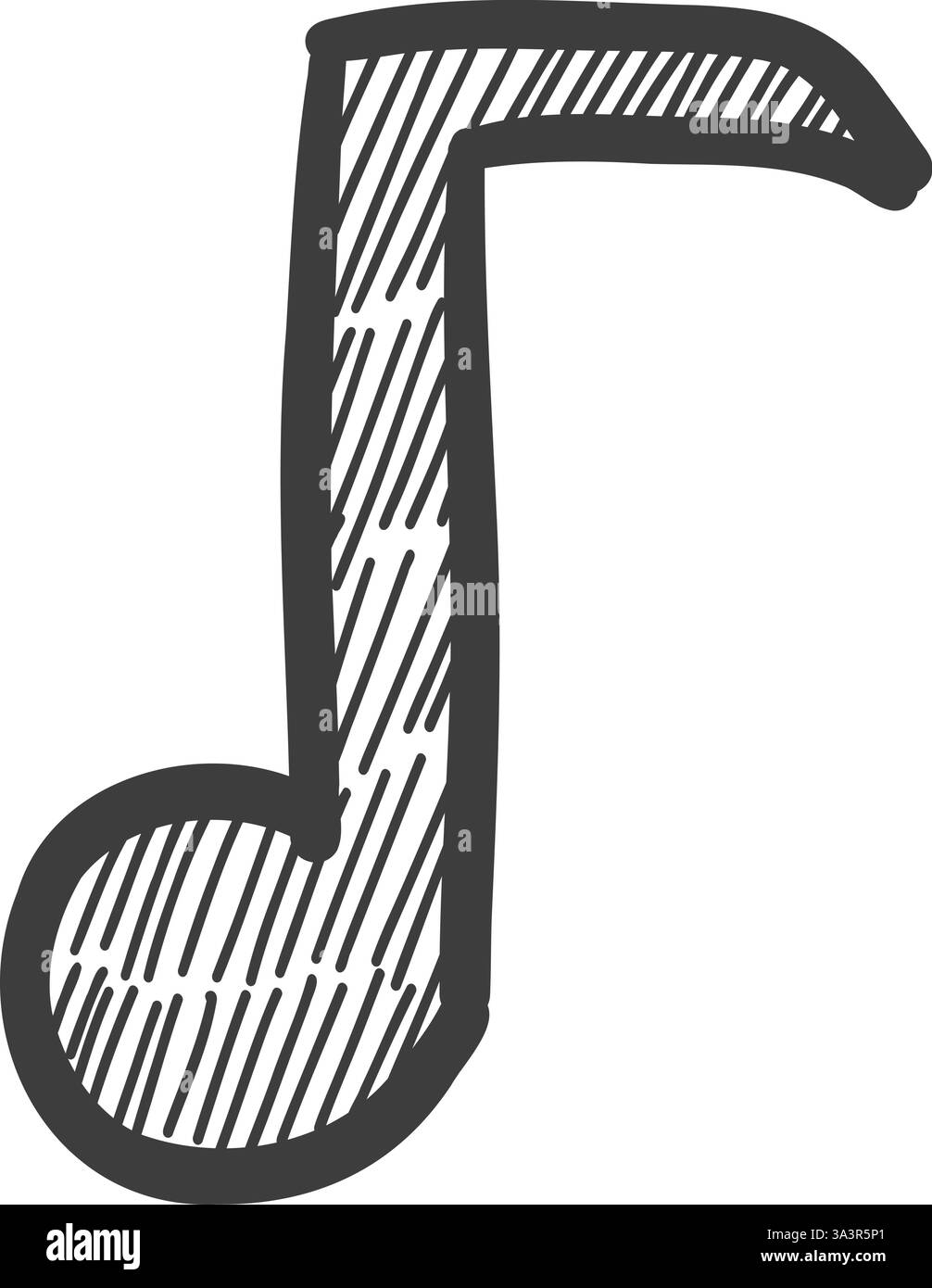 Doodle party melody icon. Abstract simple hand drawn sketch element ...