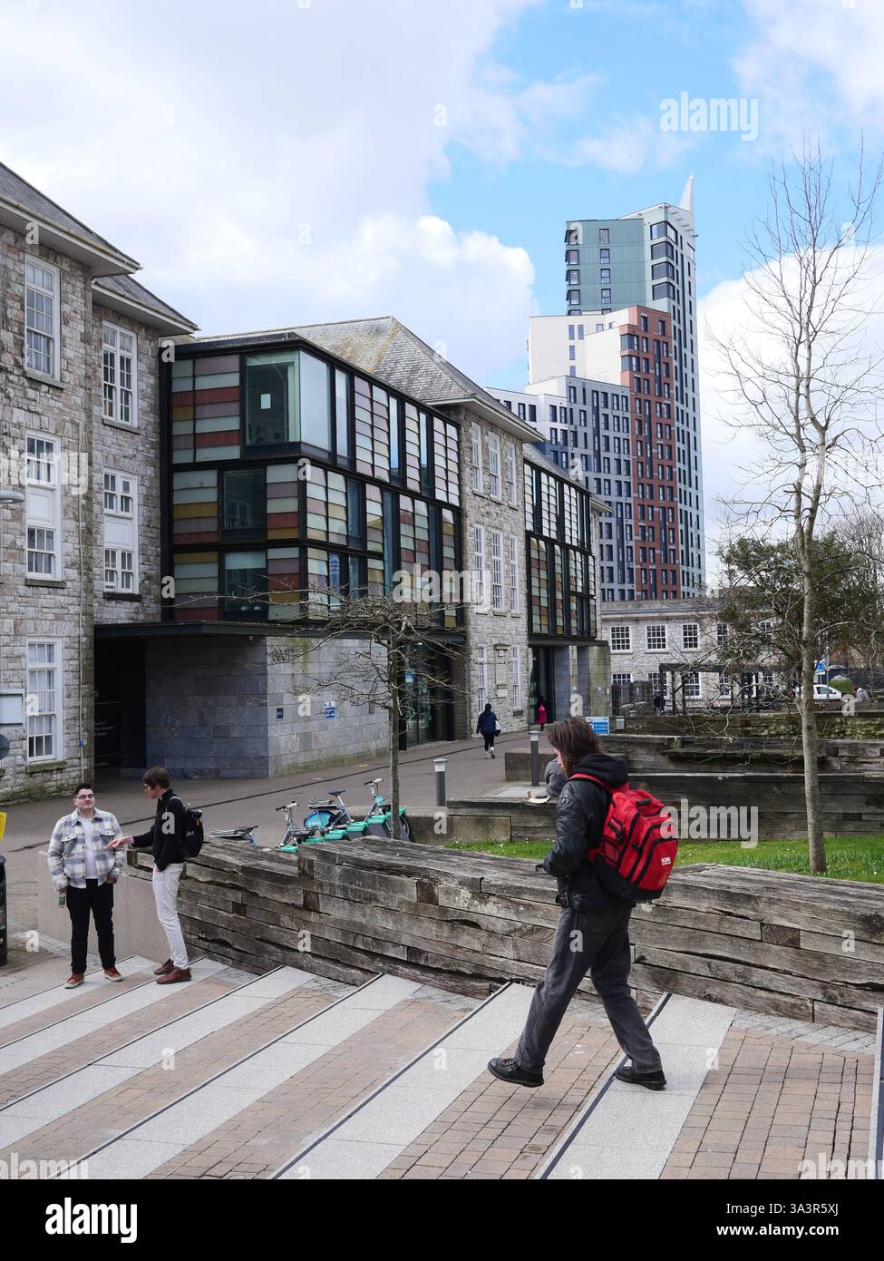 Plymouth University city centre campus. Plymouth, Devon, UK Stock Photo ...